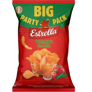 Officeday | Potato chips ESTRELLA, curved slice, spicy tomato flavor, 250 g