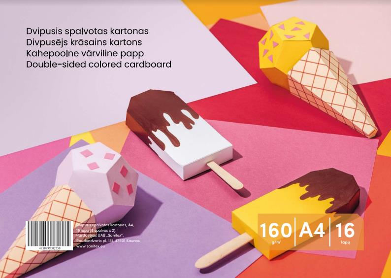 Officeday | Double sided colored paper (8 colours x 2) , 16 sheets, A4 ...
