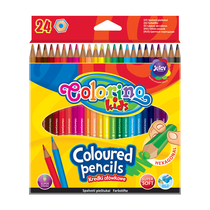 Officeday | Hexagonal coloured pencils 24 colours