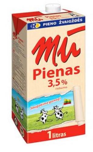 Pienas MŪ 3,5 % riebumo, 1 l | Officeday
