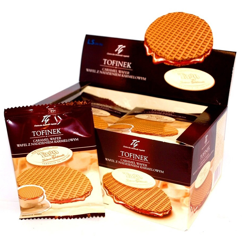 Karameliniai vafliai TAGO TOFINEK 40 g | Officeday