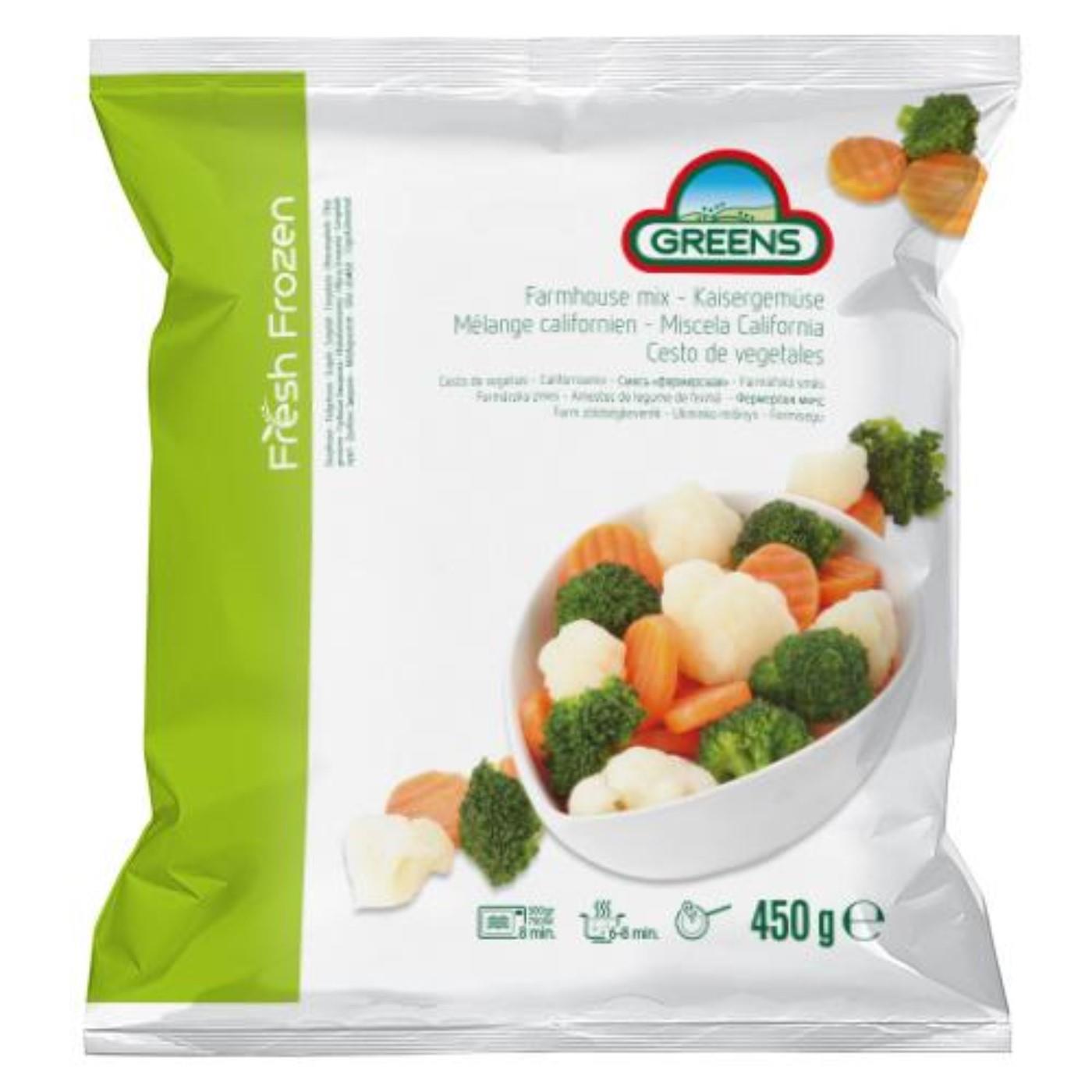 Officeday | Frozen IQF farmhouse mix GREENS, 450 g