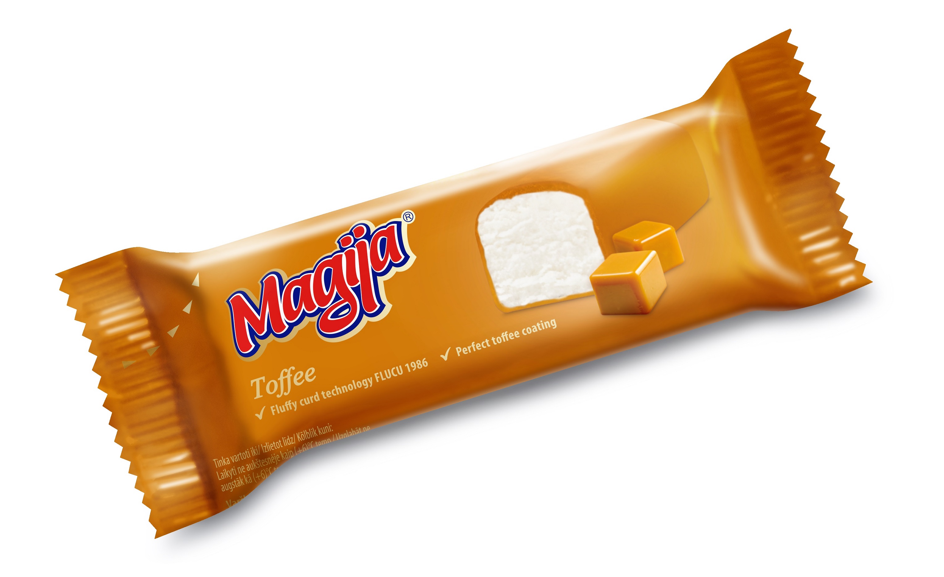 Glaistytas vanilinis varškės sūrelis MAGIJA, su Toffee glaistu, 22%, 45 ...