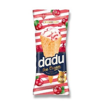 Ledai DADU su spanguolių įdaru, vafliniame puodelyje 200 ml | Officeday