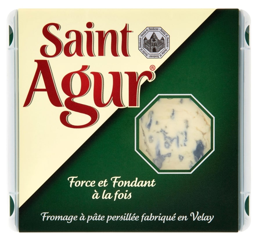 Pelėsinis sūris SAINT AGUR su mėlynuoju pelėsiu, 125 g | Officeday