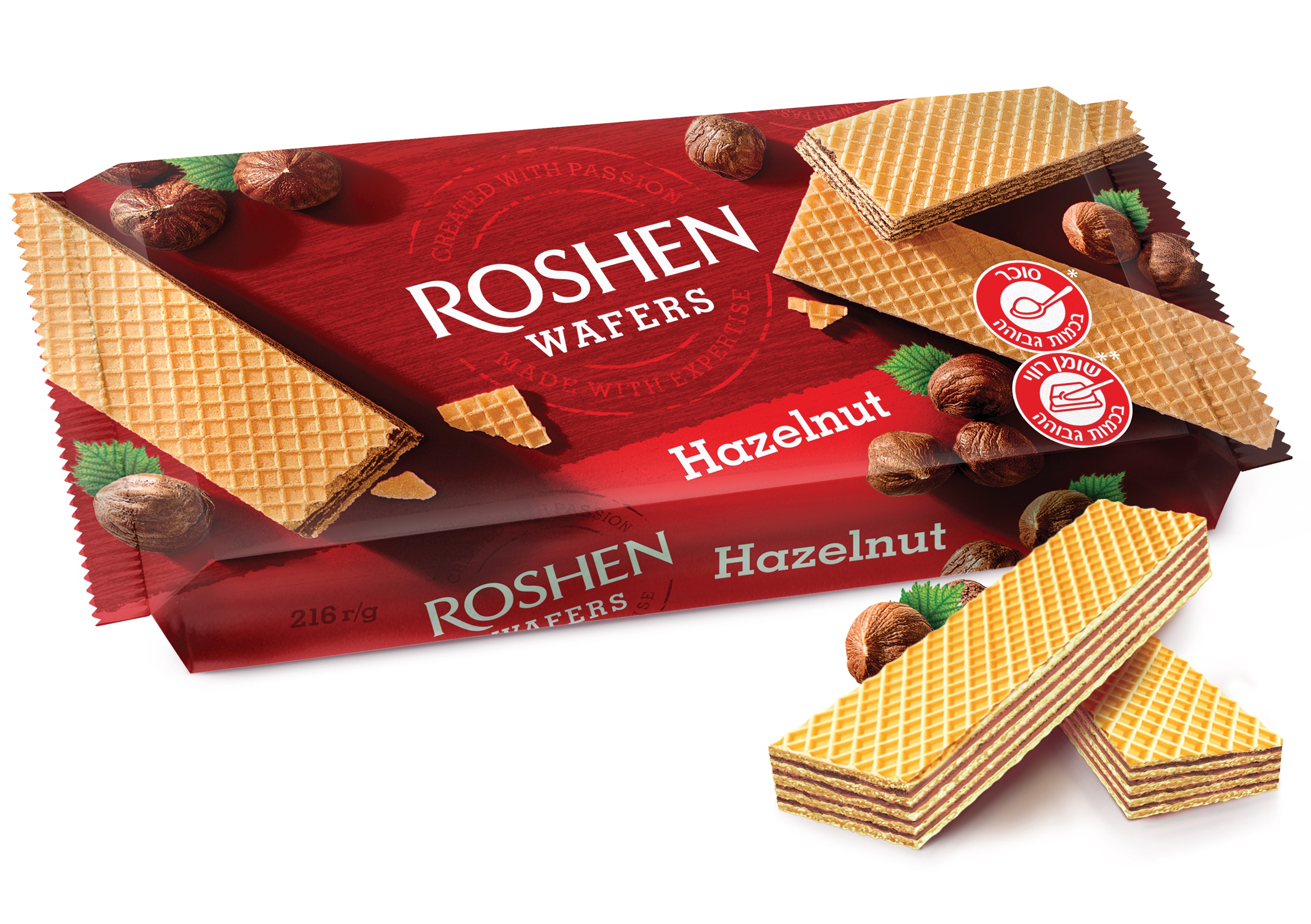 Vafliai "Roshen Wafers" riešutiniai, 216g | Officeday