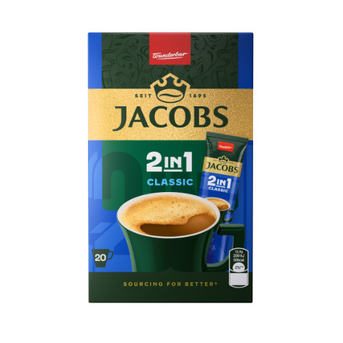 Kavos gėrimas JACOBS Original 2in1,20x12,4g dėžutė | Officeday