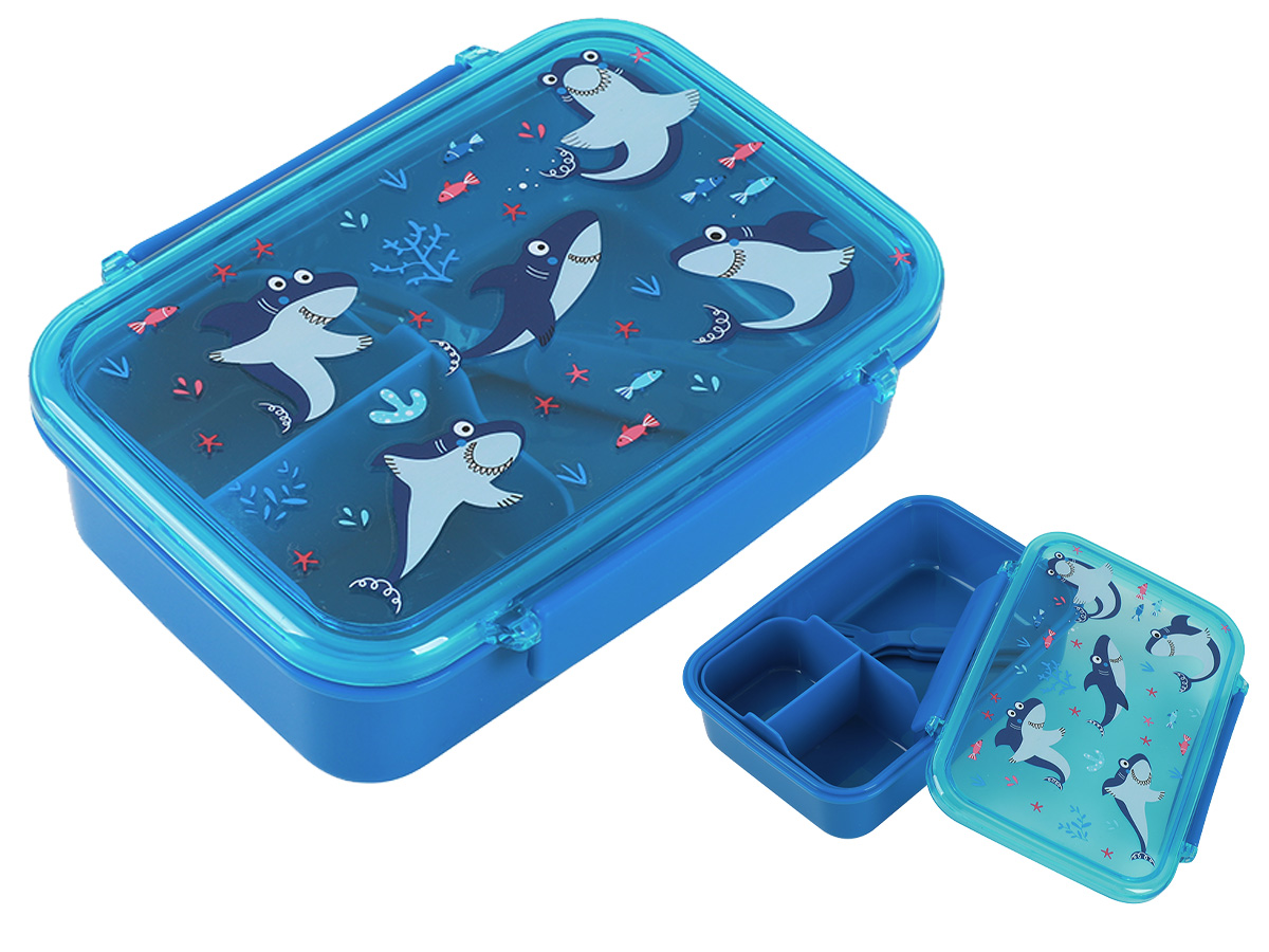 Officeday | SHARK lunch box with divider, fork and spoon