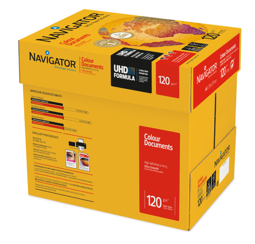 Biuro popierius NAVIGATOR COLOUR DOCUMENTS, A4, 120 g/m2, 250 lapų ...
