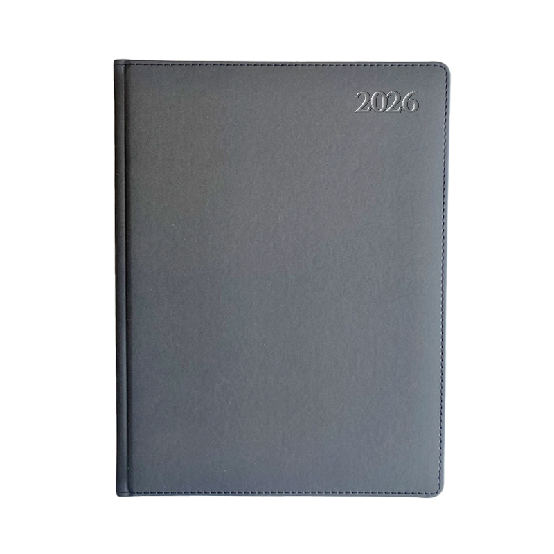 Kalendorius EXTRA SHINE, 2024, PU, A4, juoda | Officeday