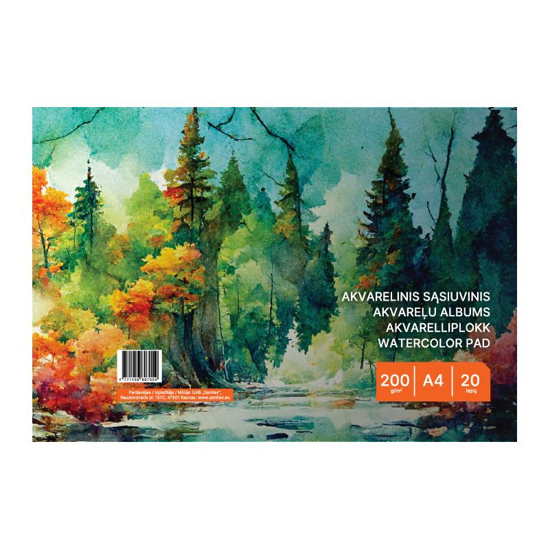 Officeday | Notebook for painting aquarelle A4,200g 20pages