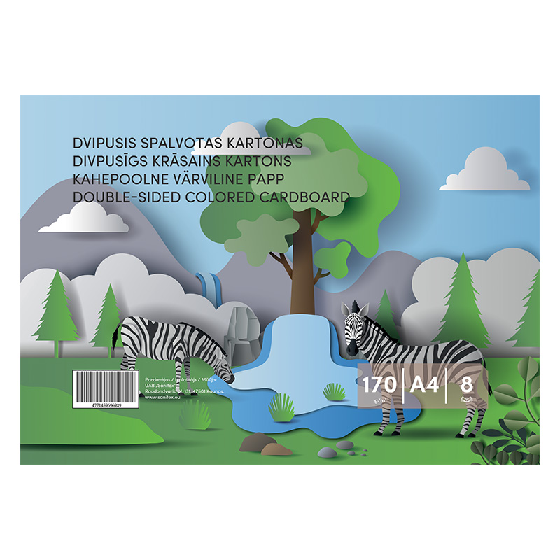 Officeday | Double-sided colored cardboard, A4, 8pages,mixed colours